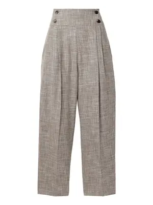 LORO PIANA Loro Piana Pleated Wool-Blend Tapered Pants