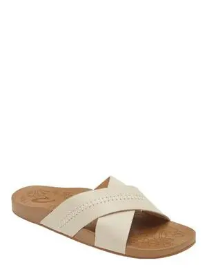Olukai Kipea Olu Slide Sandal - Puka/tan