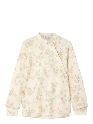 Loro Piana Klara Floral Linen-blend Blouse - Pink