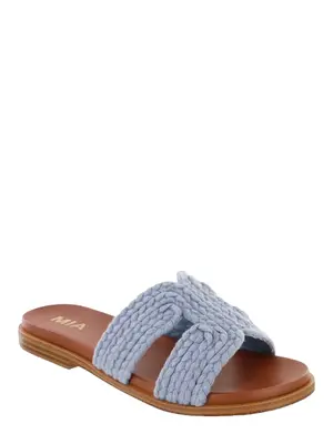 Mia MIA Poet Slide Sandal Denim