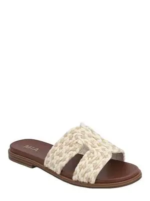 Mia Poet Slide Sandal - Natural/ Ivory
