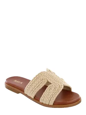 Mia MIA Poet Slide Sandal Natural
