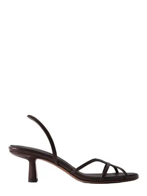 NEOUS Ibor Leather Slingback Sandals - Brown