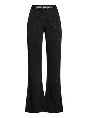 Palm Angels Flared Knit Pants - Black