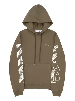 Off-White Bricks Slim Hoodie - Green