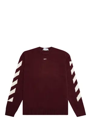 Off-White Diag Arrow Knit Crewneck - White