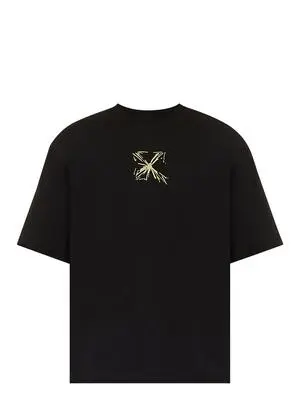 Off-White Splash Arrow Over Skate Short-sleeve Tee /beige - Black
