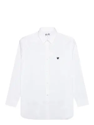 Play Comme Des Garcon Small Heart Button Down - White