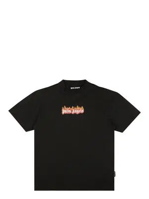 Palm Angels Burning Logo Tee /white - Black