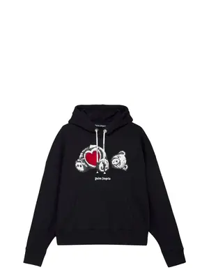 Palm Angels Bear In Love Hoodie - Black