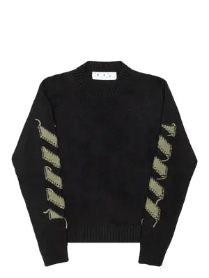 Off-White Reverse Arrow Diag Knit Crewneck - Black