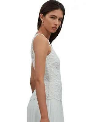 RAISHMA Luna Embellished Maxi Dress - Ivory