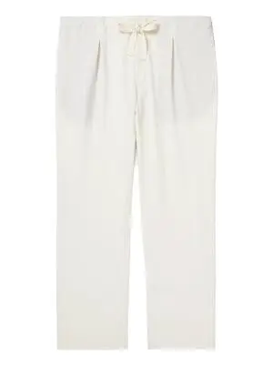 STOFFA Straight-leg Pleated Trousers - Neutrals