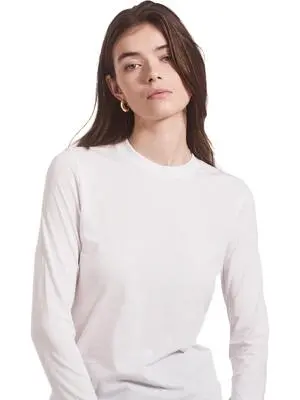 NINETY PERCENT Organic Cotton Long Sleeve T-shirt - White