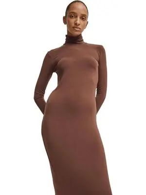 NINETY PERCENT Cruz Fillsens Midi Dress - Chestnut
