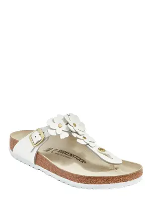 BIRKENSTOCK Gizeh Flower Flip Flop - White
