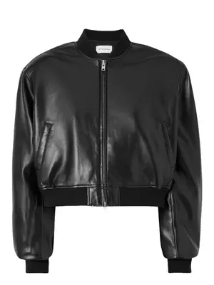 THE FRANKIE SHOP The Frankie Shop Micky Cropped Bomber Jacket Black
