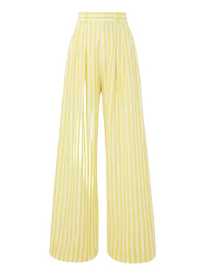 PETAR PETROV Heat Wave Pleated Wide-leg Pants - Yellow
