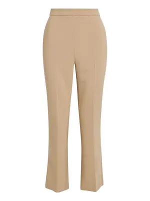 Max Mara Max Mara Nepeta Grain De Poudre Wool-Blend Kick-Flare Pants Beige
