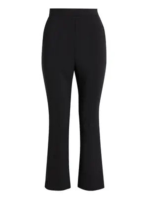 Max Mara Max Mara Nepeta Grain De Poudre Wool-Blend Kick-Flare Pants Black