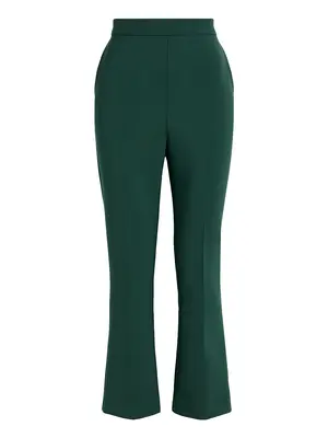 Max Mara Max Mara Nepeta Grain De Poudre Wool-Blend Kick-Flare Pants Forest Green