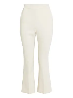 Max Mara Max Mara Nepeta Grain De Poudre Wool-Blend Kick-Flare Pants Ivory