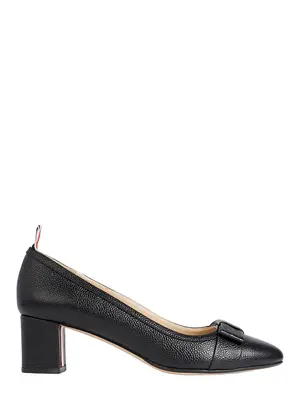 Thom Browne Bow-detailed Leather Pumps - Black