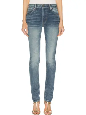 TOM FORD Stone Washed Skinny Jeans - Light Mid Blue