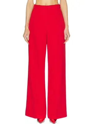 AKNVAS Elin Crepe Elastic Waistband Pant - Red