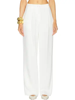 ROWEN ROSE Straight Leg Pant - White