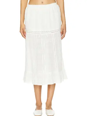 LOBA Valeria Midi Skirt - Ivory