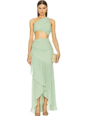 MICHAEL COSTELLO X Britney Gown - Pistachio Green