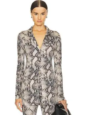 Ronny Kobo Zena Top - Snake Print Natural Multi