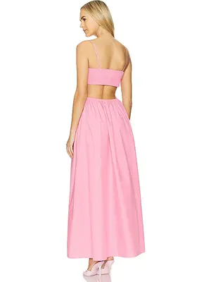 Susana Monaco Open Back Maxi Dress - Knockout Pink