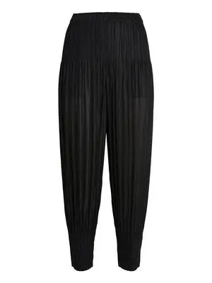 Issey Miyake Fluffy Basics Tapered Trousers - Black