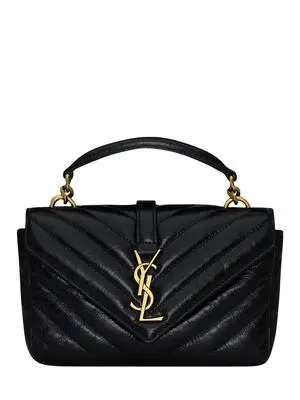 Saint Laurent Collège Mini Shoulder Bag Black