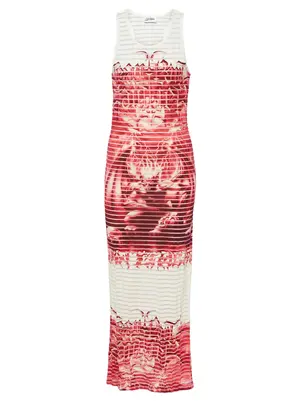 JEAN PAUL GAULTIER Striped Printed Maxi Dress - Red