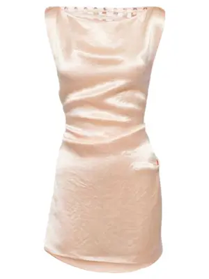 JEAN PAUL GAULTIER Deconstructed Satin Minidress - Pink