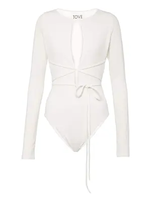 TOVE Jennifer Cutout Crêpe Jersey Bodysuit