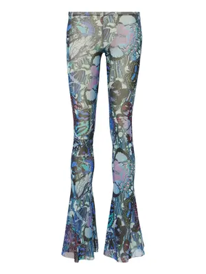Jean Paul Gaultier Papillon Flared Pants - Blue