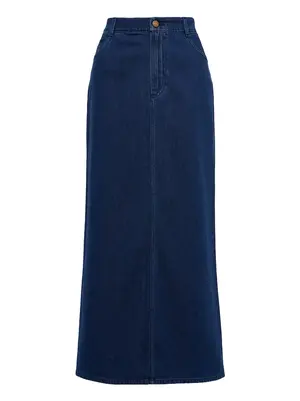 Tove Sera Denim Midi Skirt - Blue