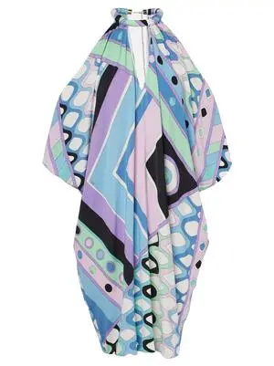 EMILIO PUCCI Pucci Vivara-Print Jersey Satin Kaftan