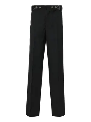Jean Paul Gaultier Wool Straight Trousers - Black