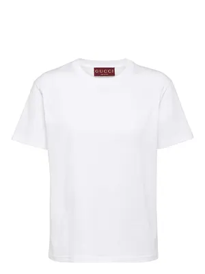 Gucci Embroidered Cotton Jersey T-shirt - White
