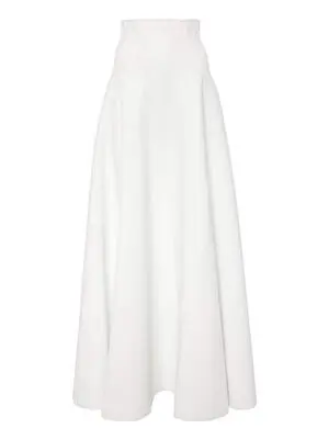 Norma Kamali Grace Faux Leather Maxi Skirt - White