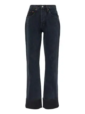 RE/DONE High-rise Straight-leg Jeans - Blue