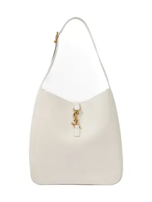 Saint Laurent Le 5 À 7 Supple Large Leather Shoulder Bag - White