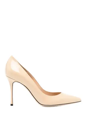 SERGIO ROSSI Godiva 90mm Leather Pumps - Neutrals