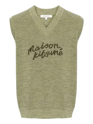Maison Kitsuné Logo-embroidered Vest - Green