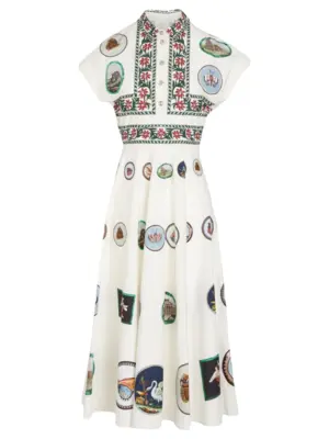 GIAMBATTISTA VALLI Micromosaic Midi Dress